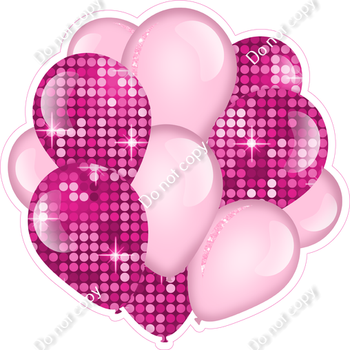 Disco - Baby Pink & Hot Pink - Balloon Cluster| Sign Swag USA