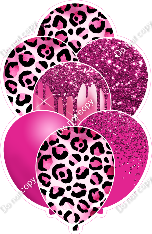 Hot Pink Leopard Print XL Balloon Bundle| Sign Swag USA