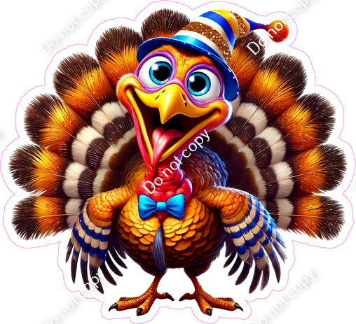 Turkey Wearing Party Hat| Sign Swag USA