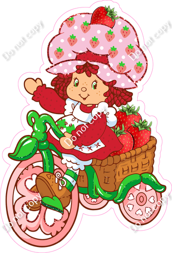 Strawberry Shortcake Inspired - Girl on a Bike| Sign Swag USA
