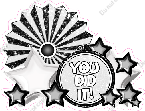 White / Black - You Did It Statement with Fan w/ Variant| Sign Swag USA
