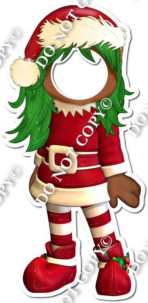 Dark Skin GIrl Elf Cutout.| Sign Swag USA