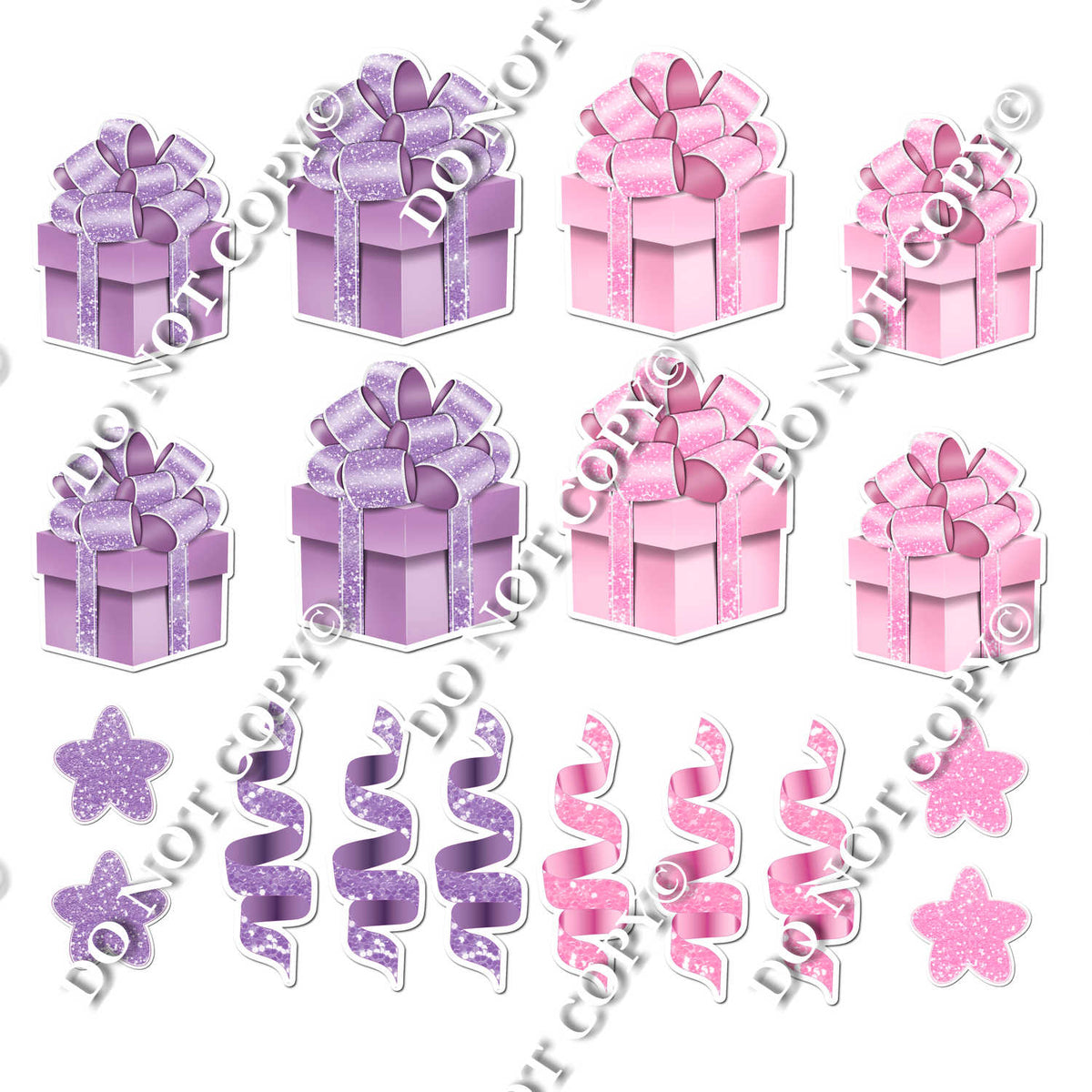 18 pc Lavender & Baby Pink Present Set| Sign Swag USA