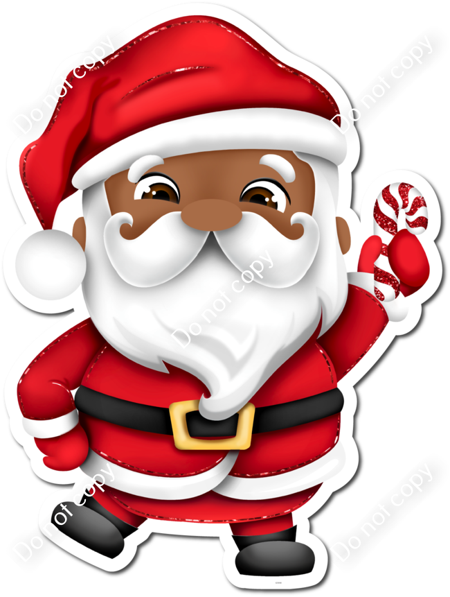 Dark Skin Tone - Santa Claus - Arm in the Air| Sign Swag USA