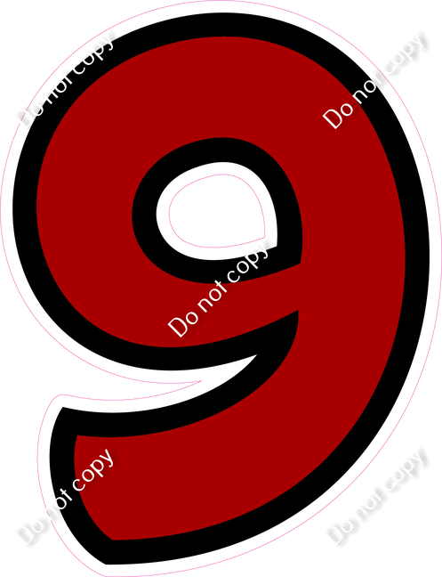 BB 30" Individuals - Flat Crimson| Sign Swag USA