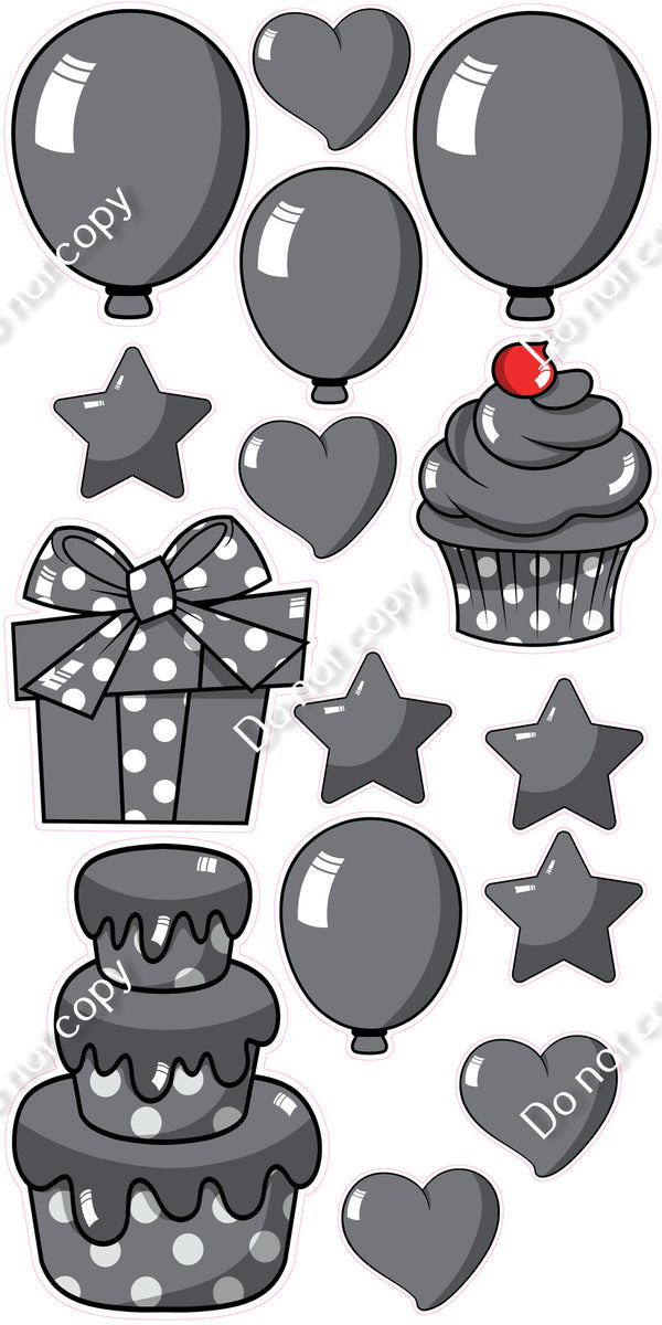 15 pc Silver Cartoon Flair Set| Sign Swag USA