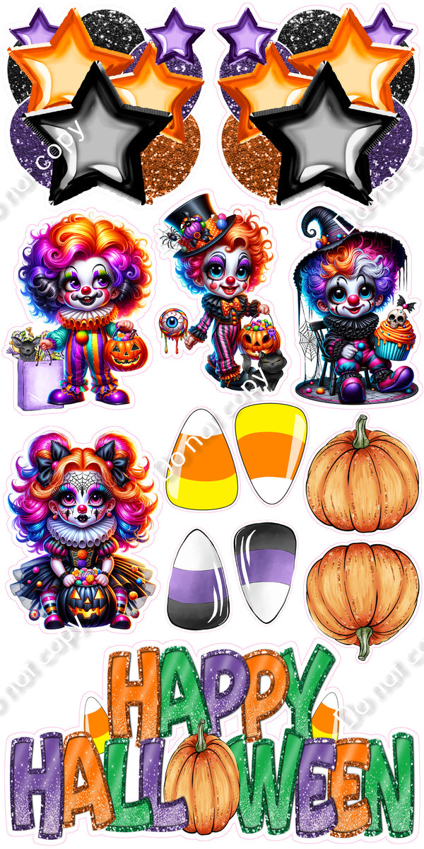 13 pc Happy Halloween Clown Set| Sign Swag USA