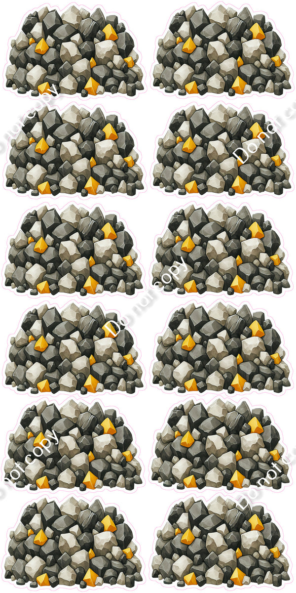 12 pc Construction Rubble / Rock Pile Set| Sign Swag USA