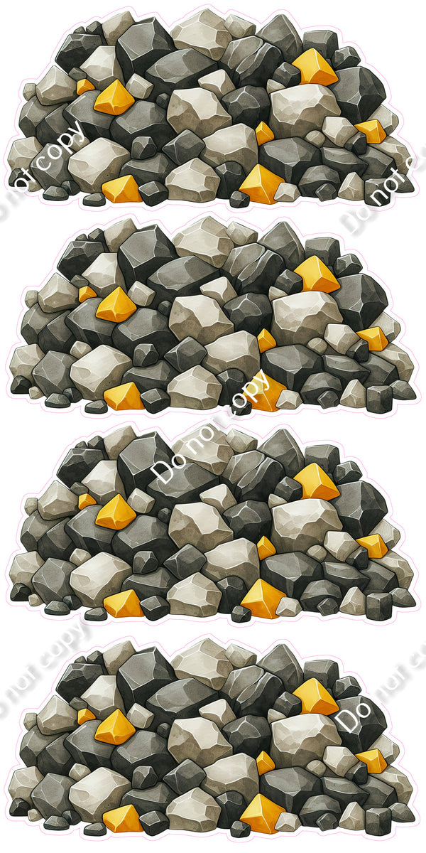 4 pc Construction Rubble / Rock Pile Set| Sign Swag USA
