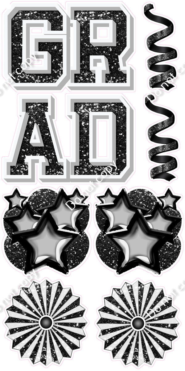 8 Pc Varsity Grad Sets - Sparkle| Sign Swag USA