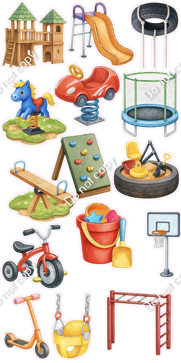 15 pc Playground Set 18" Pieces| Sign Swag USA