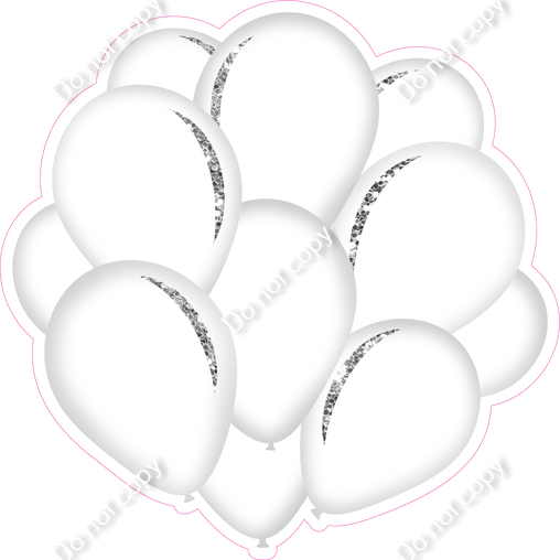 Flat - White Balloon Cluster| Sign Swag USA