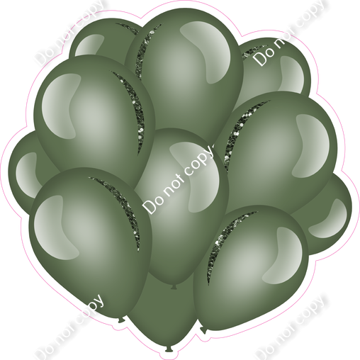 Flat - Sage Balloon Cluster| Sign Swag USA