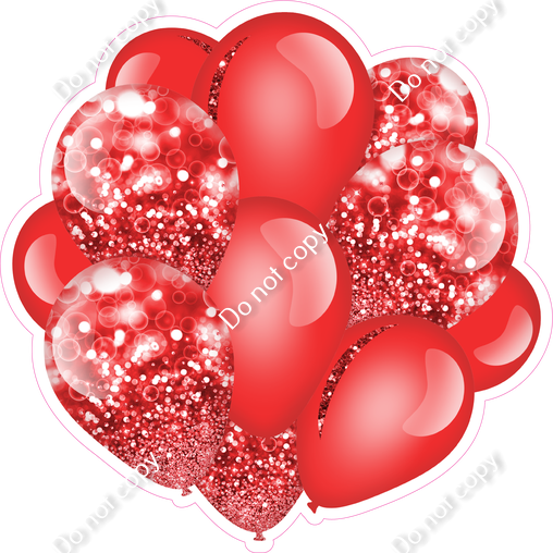 Bokeh - Red Balloon Cluster| Sign Swag USA