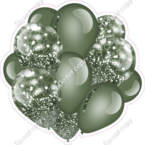 Bokeh - Sage Balloon Cluster| Sign Swag USA
