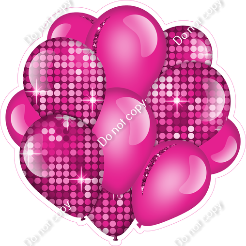 Disco - Hot Pink Balloon Cluster| Sign Swag USA
