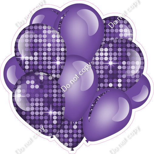 Disco - Purple Balloon Cluster| Sign Swag USA