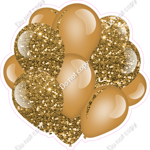 Sparkle - Gold Balloon Cluster| Sign Swag USA