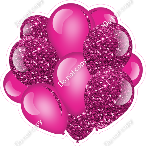 Sparkle - Hot Pink Balloon Cluster w/ Variants| Sign Swag USA