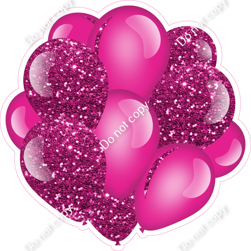 Sparkle - Hot Pink Balloon Cluster| Sign Swag USA
