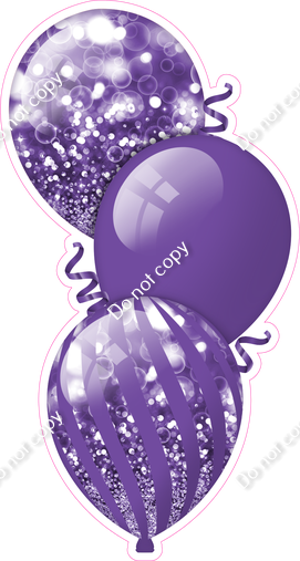 Bokeh - Purple Triple Balloon Bundle| Sign Swag USA
