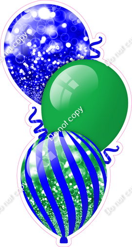 Bokeh - Green & Blue Triple Balloon Bundle| Sign Swag USA