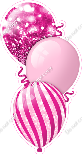 Bokeh - Baby Pink & Hot Pink Triple Balloon Bundle| Sign Swag USA