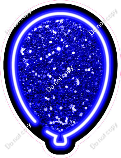 NEON - Blue Balloon - Sparkle| Sign Swag USA