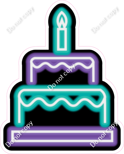 NEON - Purple & Teal Cake| Sign Swag USA