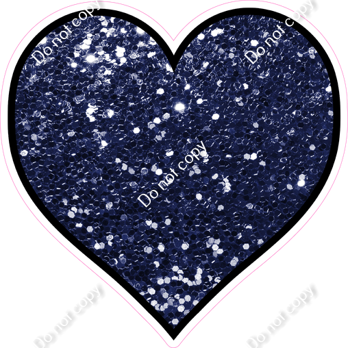 Baby Blue Sparkle Heart Yard Sign| Sign Swag USA