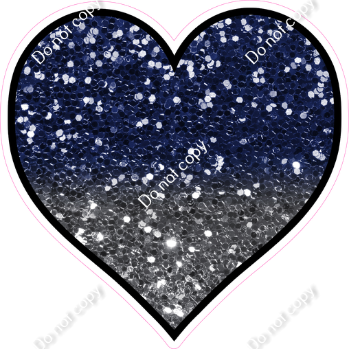 Baby Blue Sparkle Heart Yard Sign| Sign Swag USA