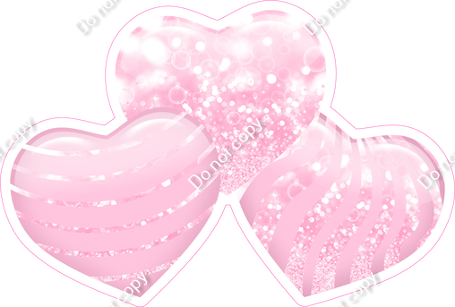 Bokeh - Baby Pink - Triple Heart Bundles| Sign Swag USA