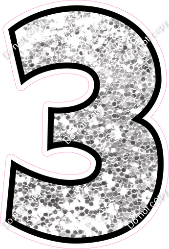 30" Individuals - Light Silver Sparkle Black Outlines| Sign Swag USA