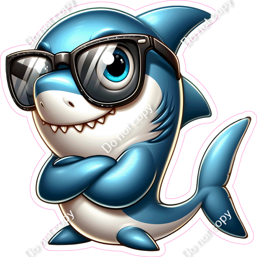 Shark Shark with Arms Crossed| Sign Swag USA