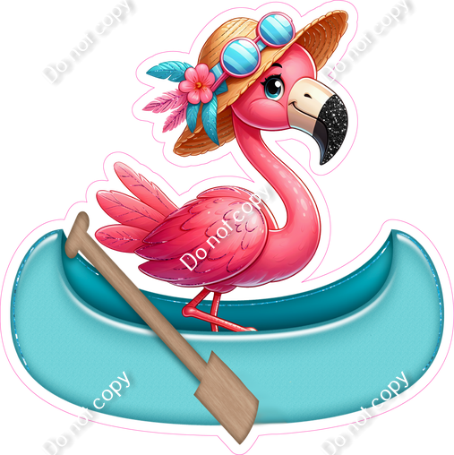 Flamingo in a Canoe| Sign Swag USA