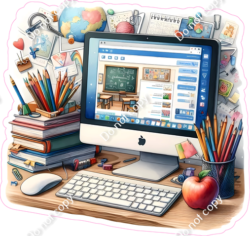 School Desk and Computer| Sign Swag USA