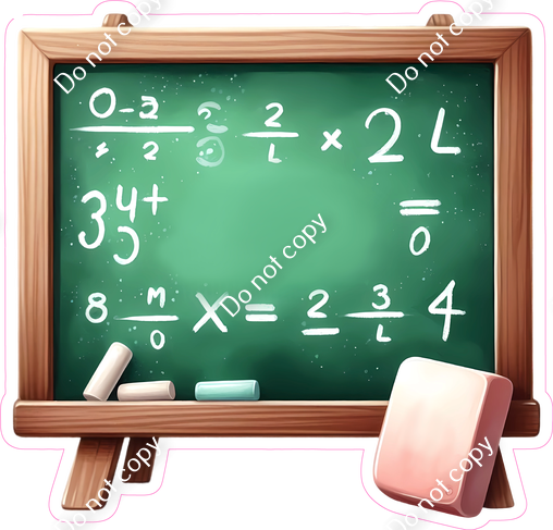 Chalkboard with Math and Books| Sign Swag USA