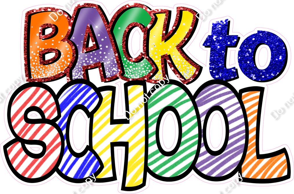 Back To School Statement Rainbow / No Frame| Sign Swag USA