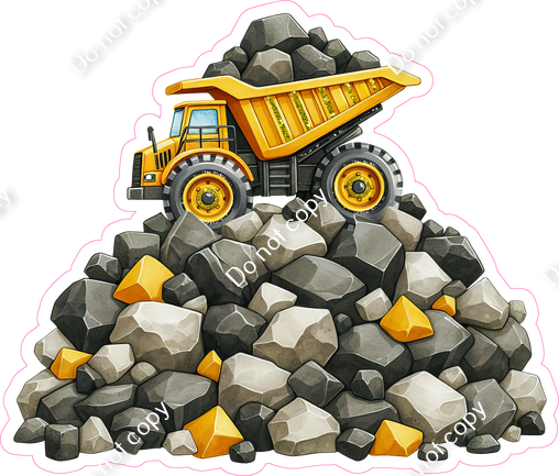 Construction - Dump Truck on Rubble| Sign Swag USA