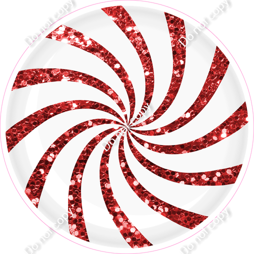 Sparkle Red Swirl Candy| Sign Swag USA