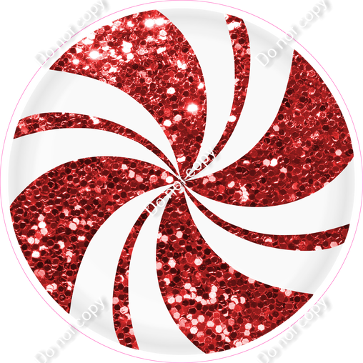 Sparkle Red Swirl Candy| Sign Swag USA