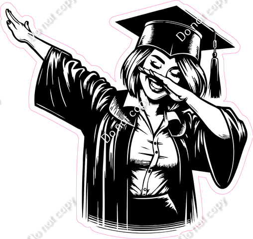 Grad Silhouette - Girl Dab| Sign Swag USA