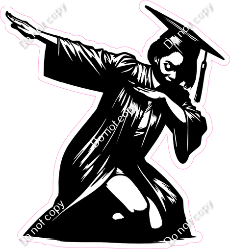 Grad Silhouette - Girl Dab| Sign Swag USA