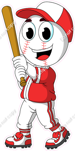 Baseball Player - Boy - Red| Sign Swag USA