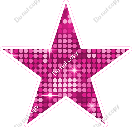 Disco - Hot Pink Star| Sign Swag USA