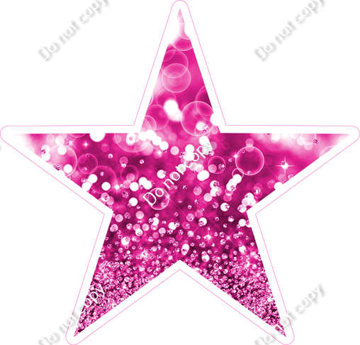 Bokeh - Hot Pink Star| Sign Swag USA