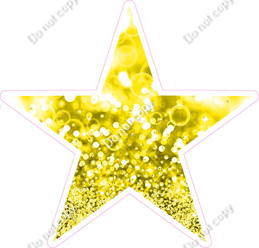 Bokeh - Yellow Star| Sign Swag USA