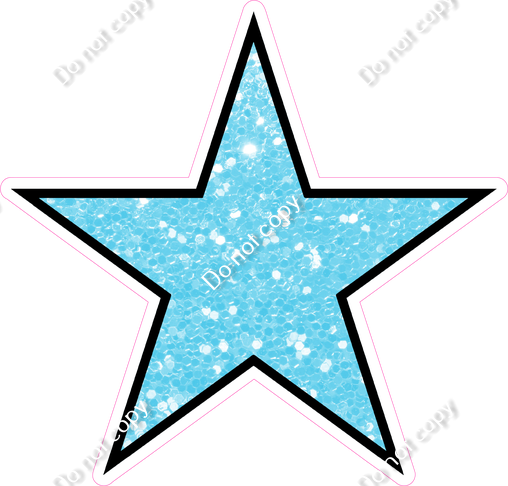 Sparkle - Baby Blue Star - Outlined| Sign Swag USA