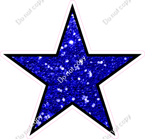 Sparkle - Blue Star - Outlined| Sign Swag USA