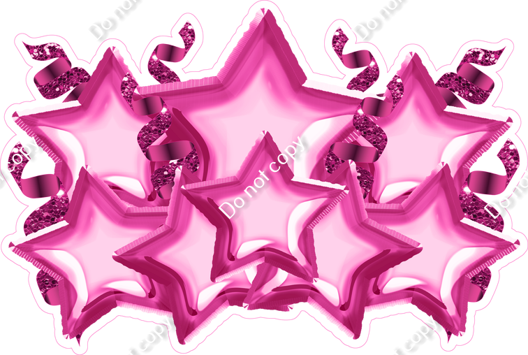 Hot Pink Foil Star Panel| Sign Swag USA